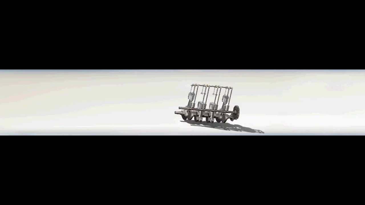internal combustion engine with solidworks - YouTube