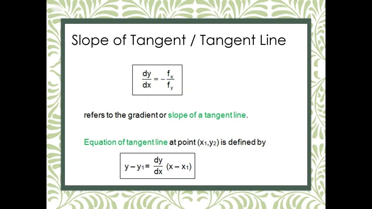 MAT235_8.Equation of Tangent and Total Differentials - YouTube