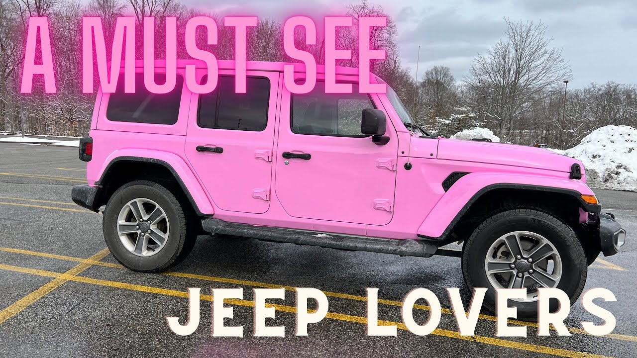 PINK JEEP WRANGLER SAHARA WRAPPED | VLOG 💗 - YouTube