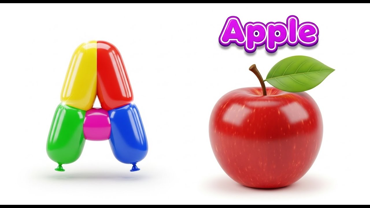 A for Apple 🍎 | Learn Letter A with Fun ABC Phonics Song for Kids - YouTube