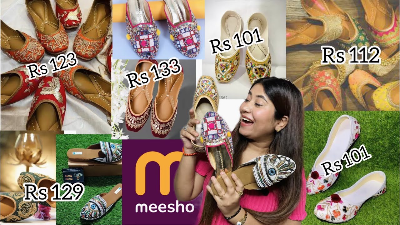 Meesho Jutti Haul😍Starting-101 || Partywear|punjabi jutti||mojari ...