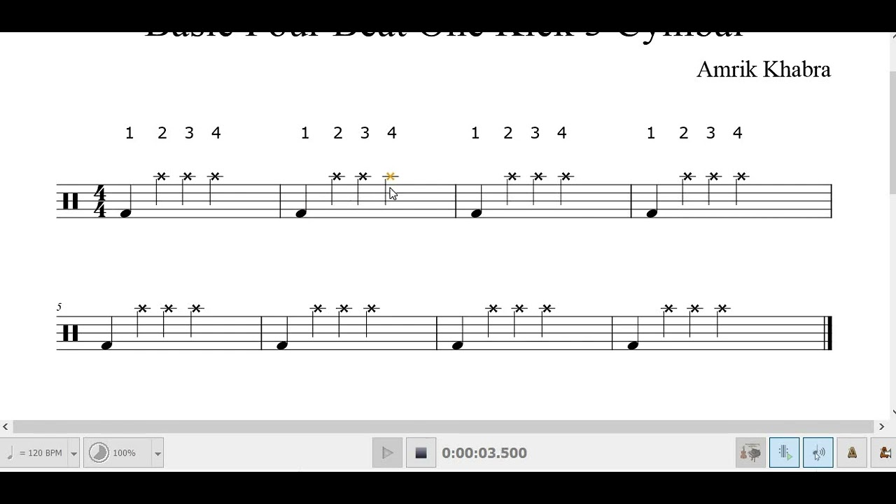 16 Beat track with 4 set of Basic four beats - YouTube