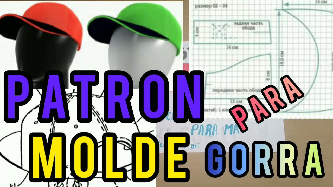 como hacer patrón para una gorra, paso a paso super facil - YouTube
