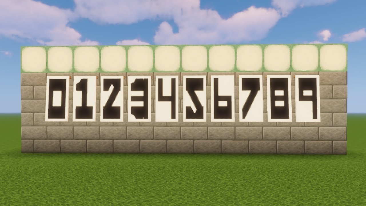 How To Make EVERY Number Banner (0-9) in Minecraft | Easy Step-by-Step ...
