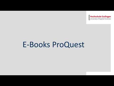 Download E-books on ProQuest platform - YouTube
