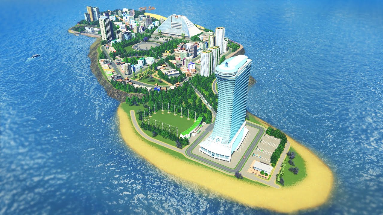 Building an ISLAND RESORT with Cities Skylines Hotels and Retreats DLC ...