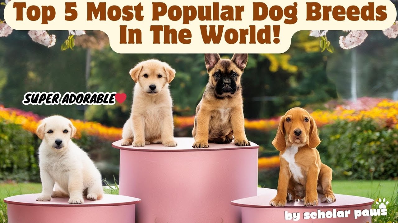 Top 5 Most Popular Dog Breeds in the World!🏆 #dog #mostpopular # ...