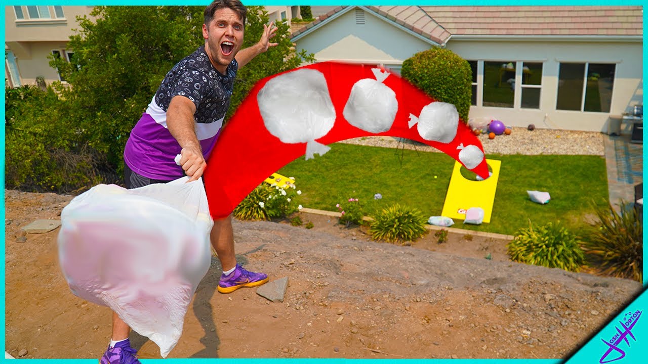 GIANT CORNHOLE TRICK SHOT CHALLENGE! - YouTube