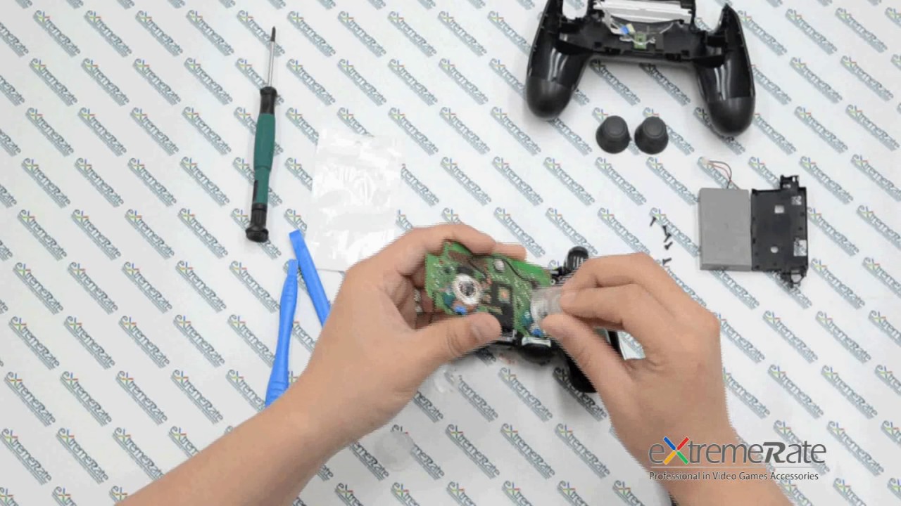 How to install LED flash light thumb sticks to your PS4 controller by Extremerate. - YouTube