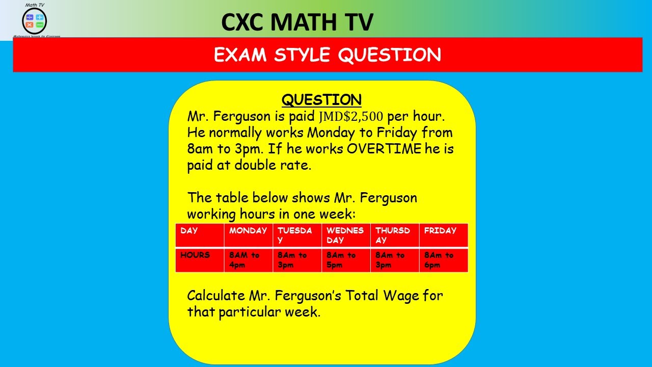 SALARIES AND WAGES PART 2|WORKED EXAMPLES EXAM STYLE QUESTIONS - YouTube