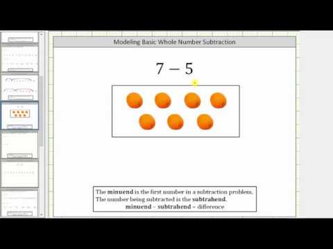 Subtract Whole Numbers using Models (Basic) - YouTube