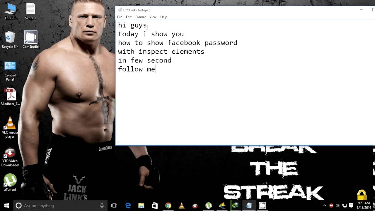 how to show fb password with inspect elements - YouTube