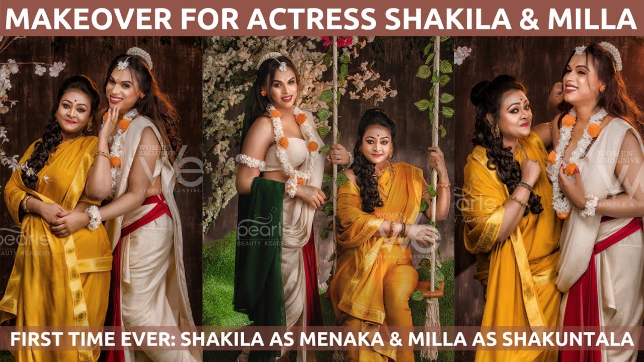 Makeover for Actress Shakila & Milla 💕 First time ever - Portraying the epic Menaka & Shakuntala ...