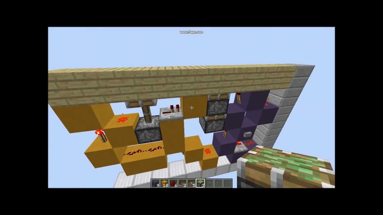 Minecraft - Redstone Tutorial: Double Piston Extender (Flush, One-Wide ...