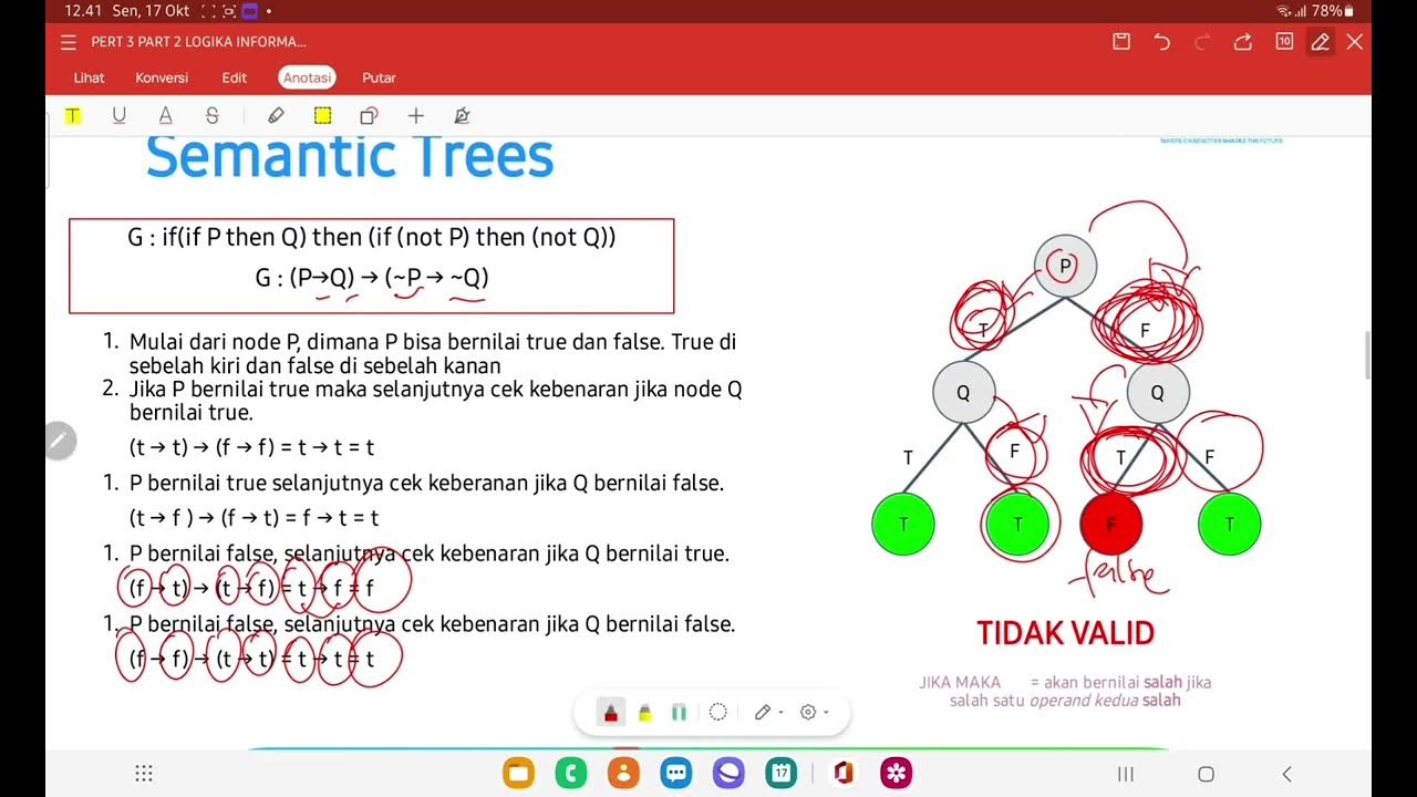 Pertemuan 4 Bagian 1 Logika Informatika (Semantic Tree) - YouTube