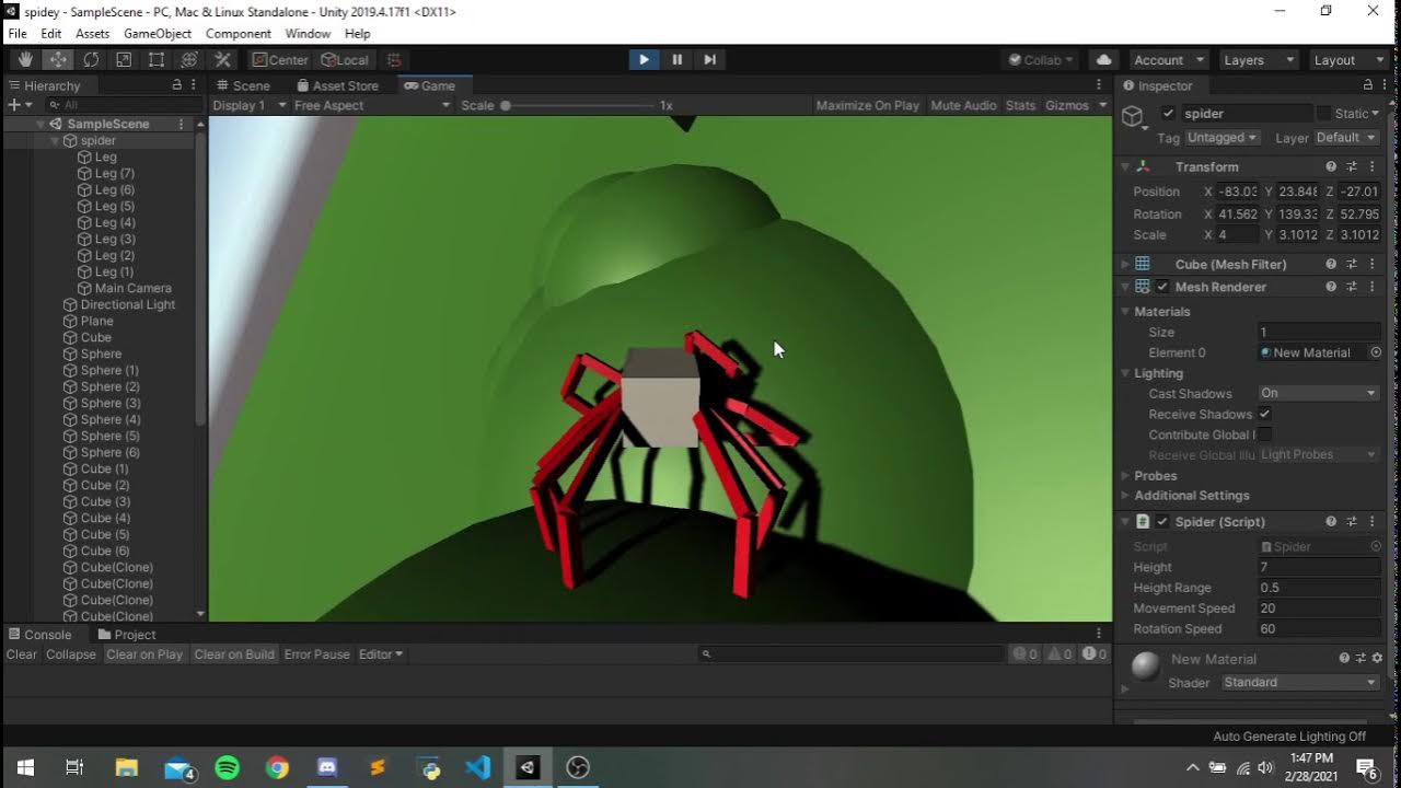 Procedural Spider Animation WIP - YouTube