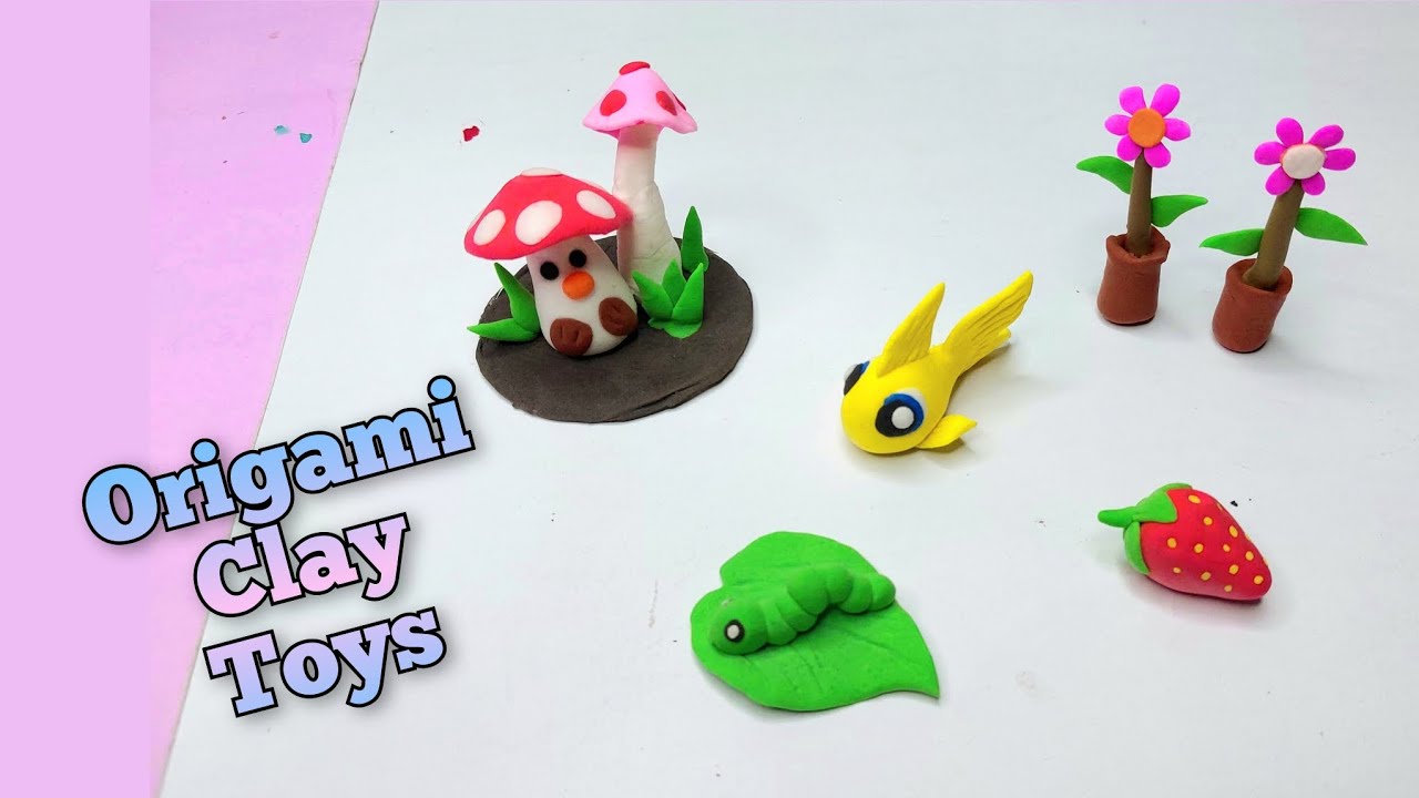 Easy Origami Clay Toys Making Tutorial // Clay Toys - YouTube