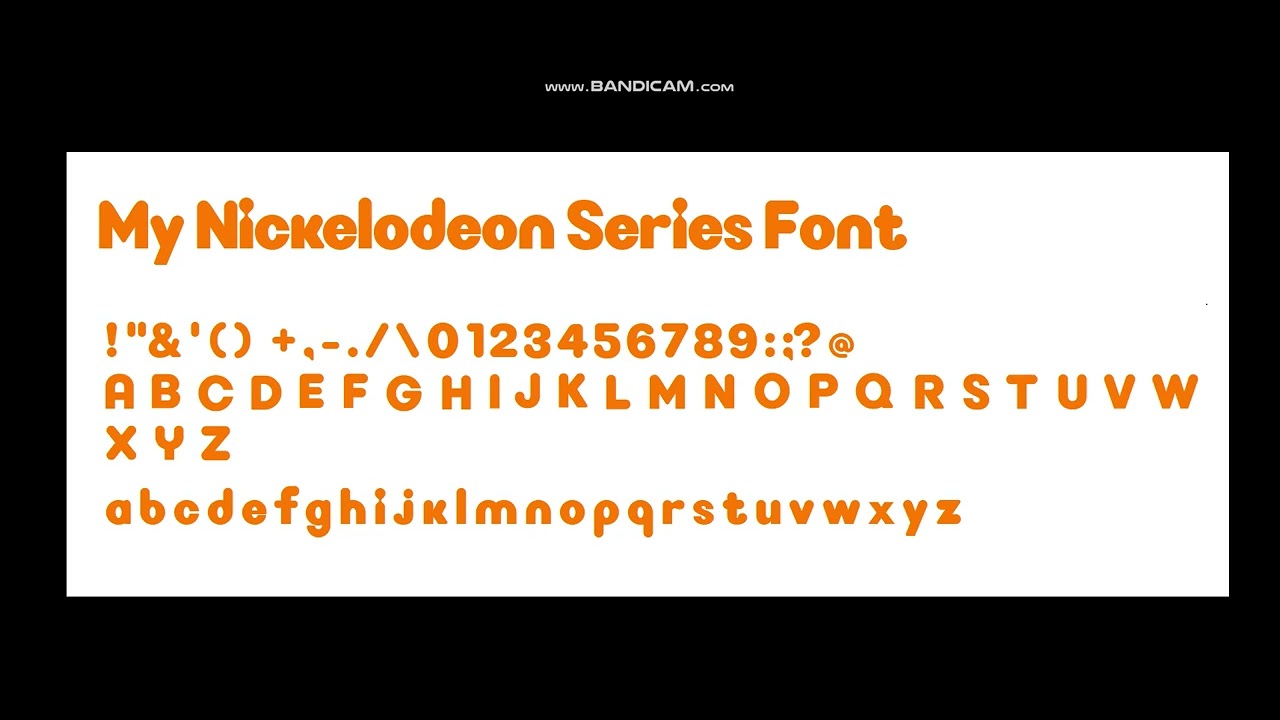 My Nickelodeon Series Font - YouTube