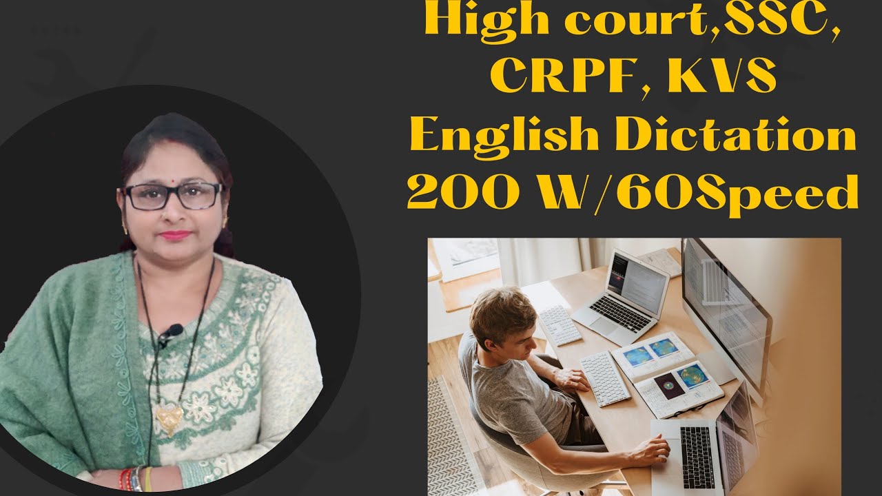 #Shorthand/Stenographer English Dictation#200W/60Speed - YouTube