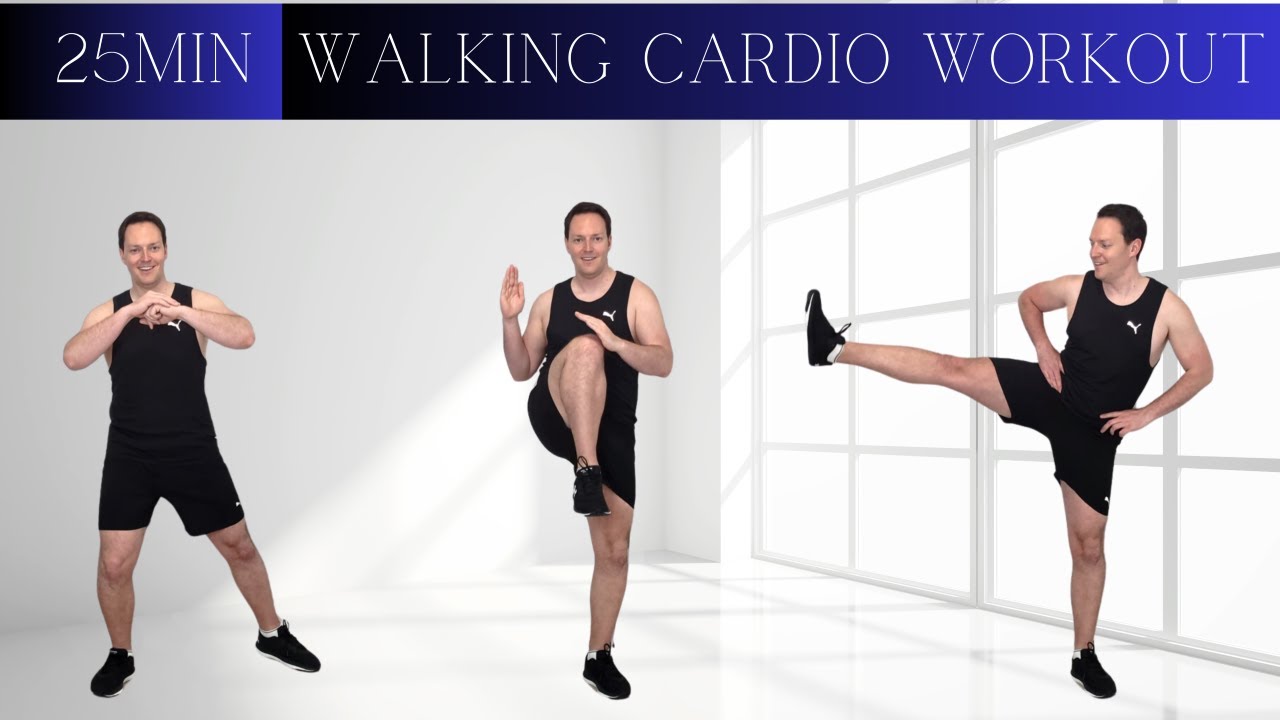 25-Minute Full Body Walking Cardio Workout - Easy Fitness Training at ...