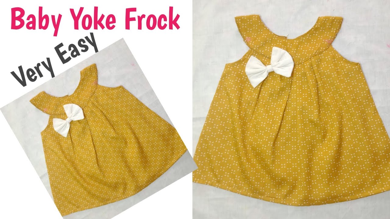 Make Very Easy Baby Yoke Frock Design || Baby Yoke Frock Cutting And ...