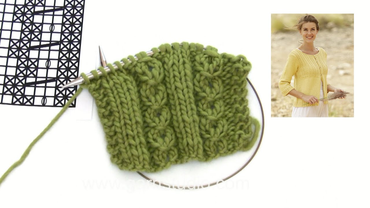 How to knit the cables in A.4 in DROPS 170-29 - YouTube