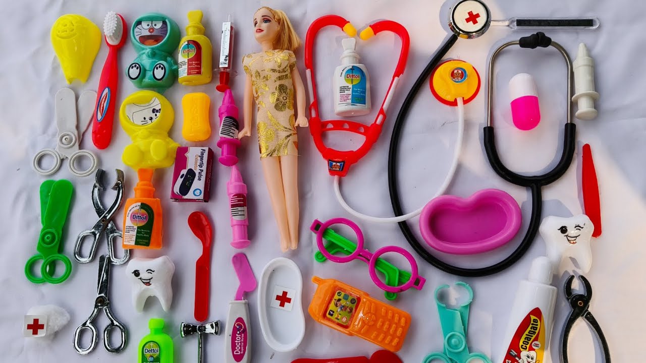 3.5 Minutes Satisfying with Unboxing Cute Blue Rabbit Doctor Playset ...