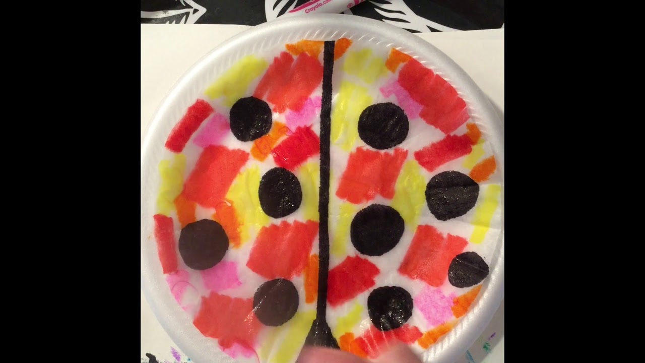 Coffee filter ladybug - YouTube