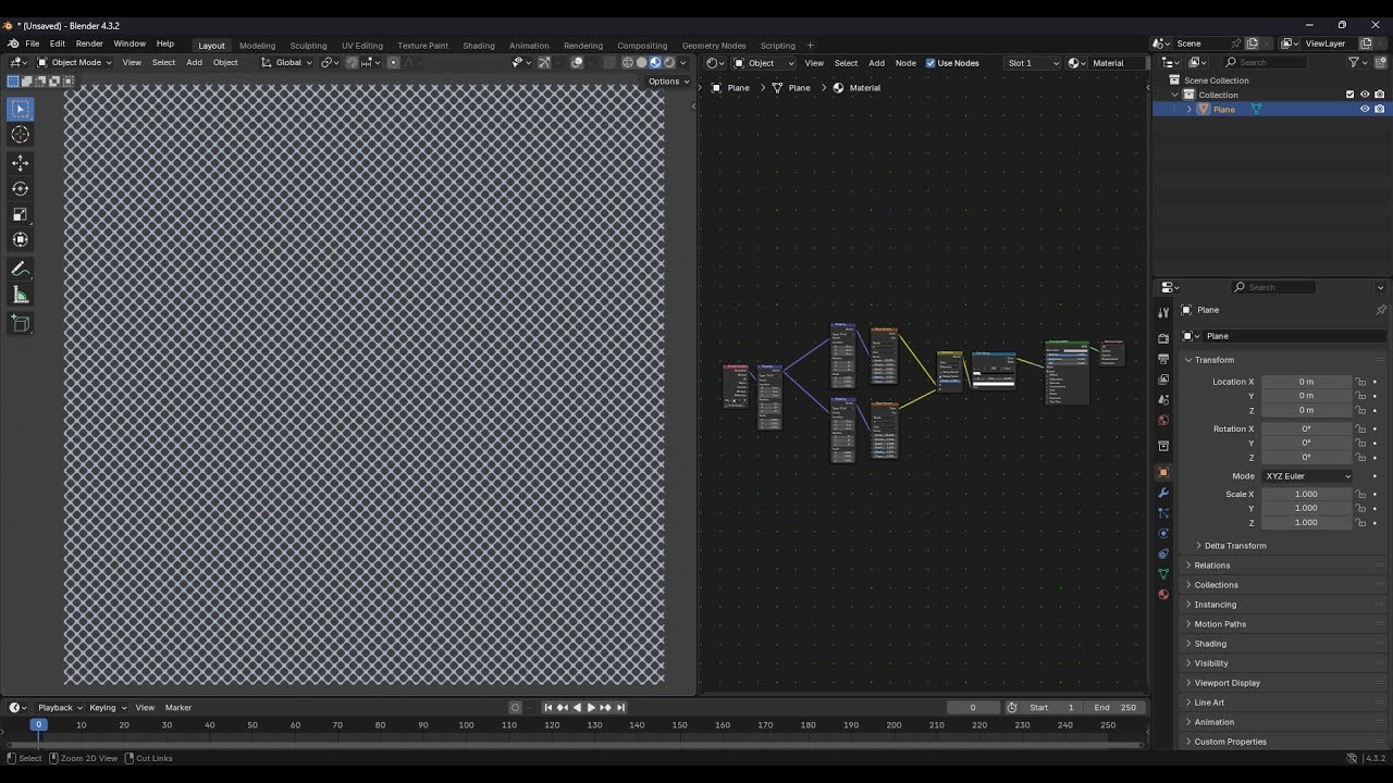 "Blender Procedural Net Texture Tutorial | Create Realistic Mesh ...