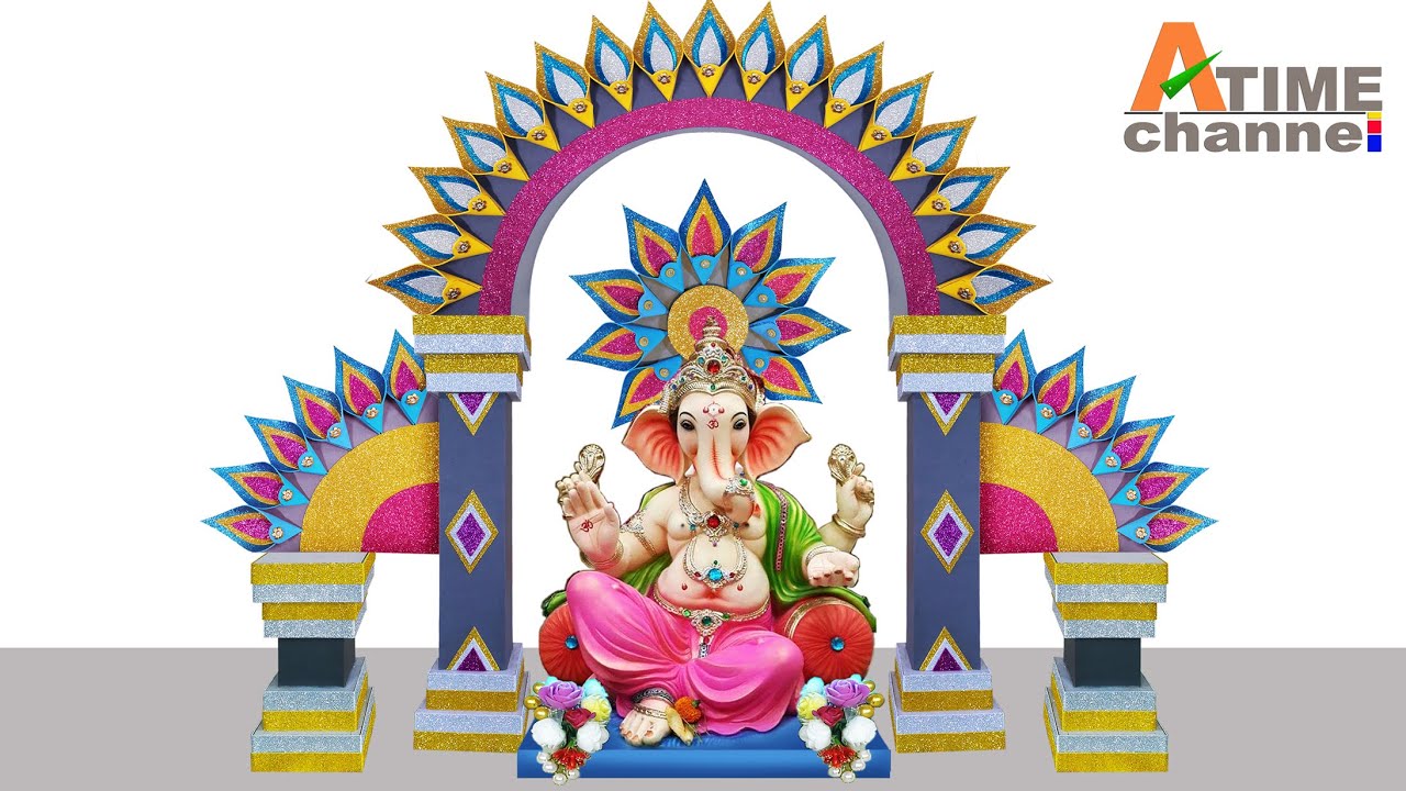 Ganpati Decoration ideas for home | ganpati makhar decoration ideas ...
