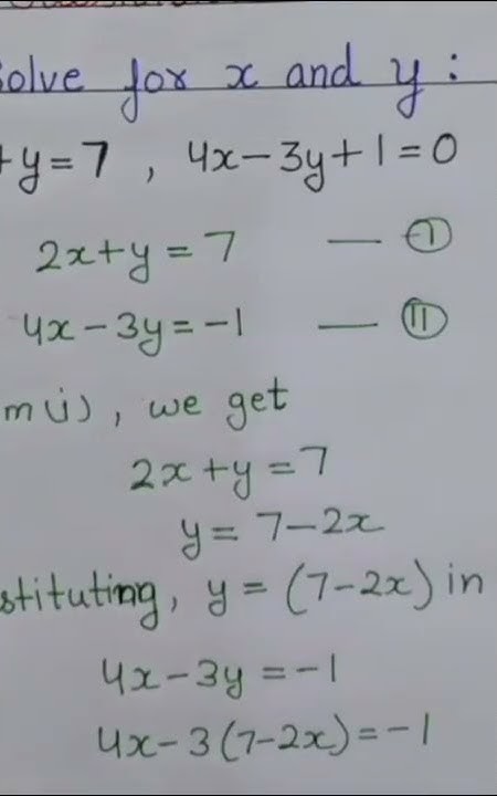 Ch-Pair of linear equations in two variables|substitution method|Class-10#easy #maths# ...