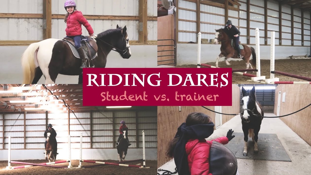 RIDING DARES: STUDENT VS. TRAINER - YouTube