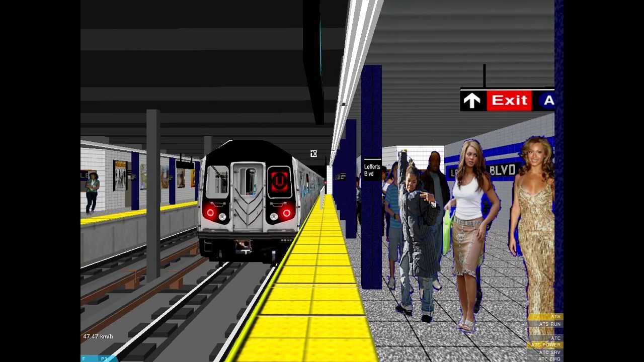 OpenBVE: R153 (U) Train to Lefferts Blv - YouTube