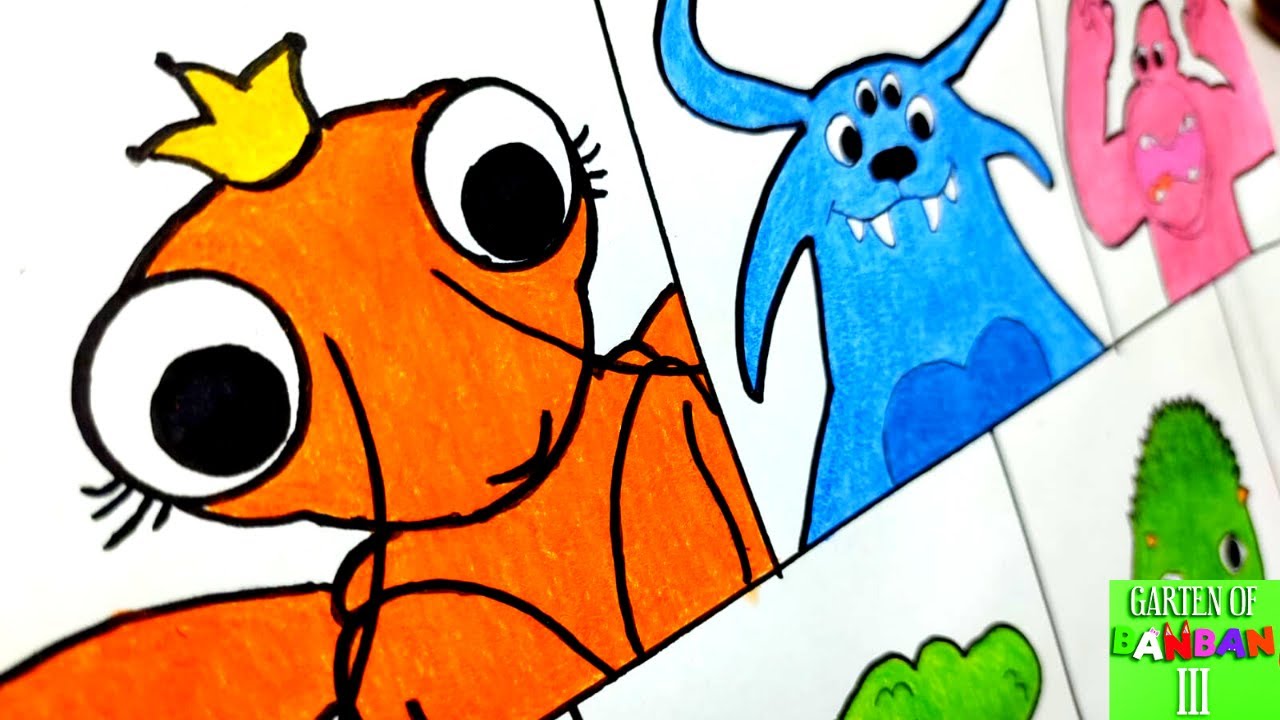 DIBUJO los😱NUEVOS PERSONAJES de GARTEN of BANBAN 3 (Nasty Nack...) - YouTube