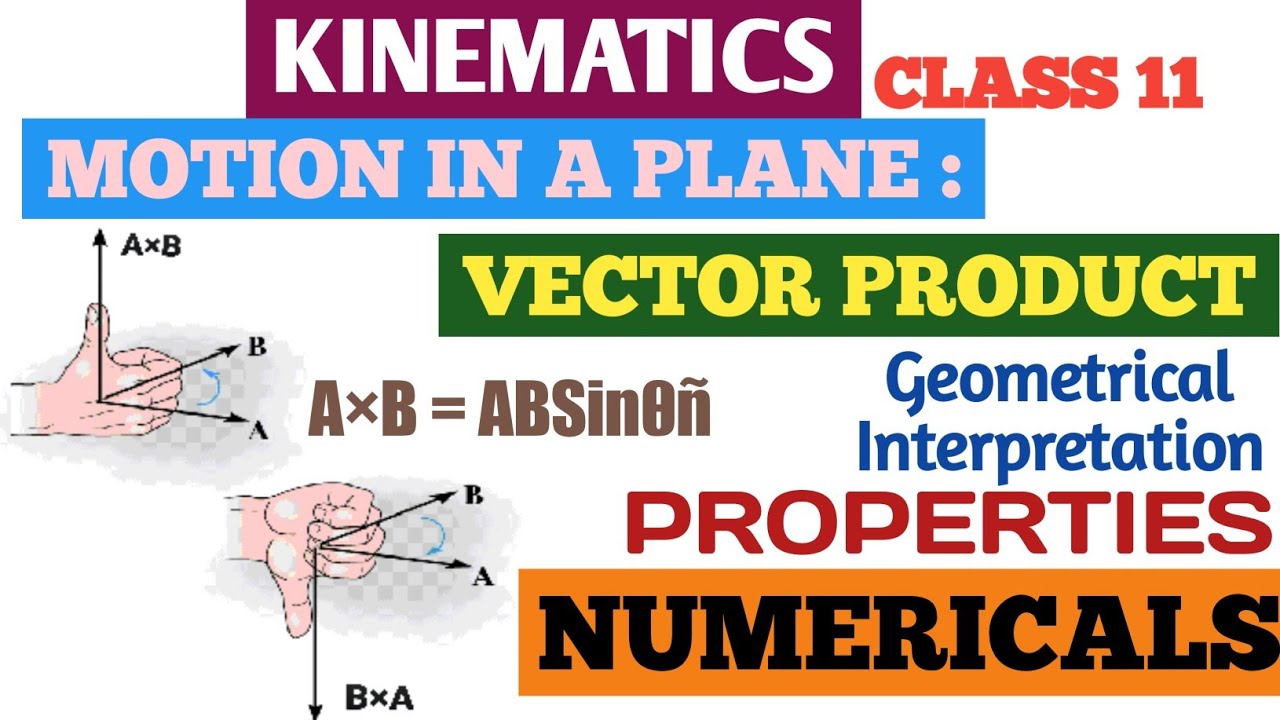 KINEMATICS || VECTOR PRODUCT/CROSS PRODUCT || Properties || full ...