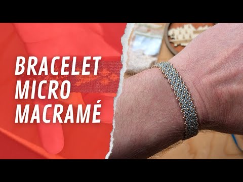 Bracelet macramé argenté & perles Miyuki  Handmade jewelry making #handmade #macrame #beadedjewelry