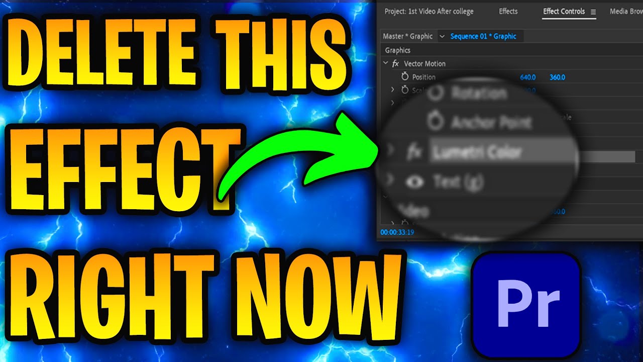 Delete This Effect Right Now In Your Premiere Pro Project Why? - YouTube