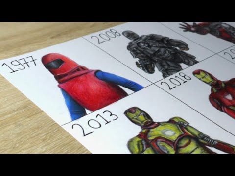 I drew the FULL Evolution of IRON MAN! (From Past to Present)