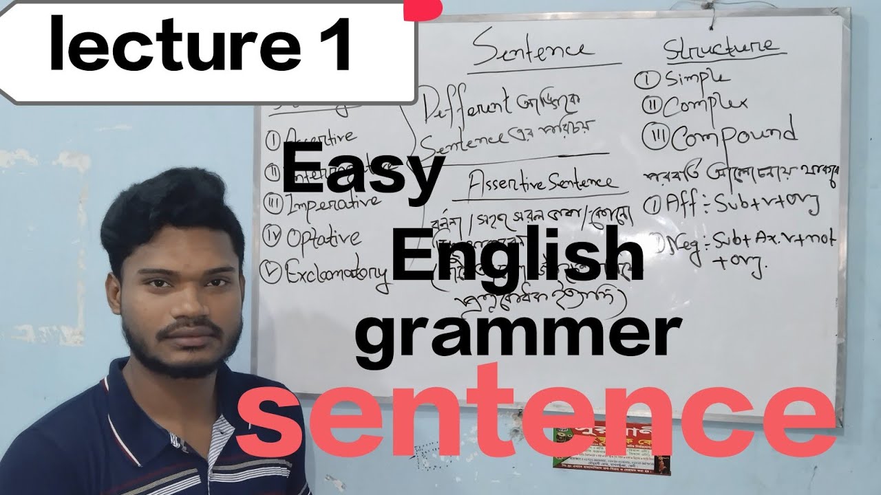 Easy english grammar. Sentence.. lecture 1. - YouTube