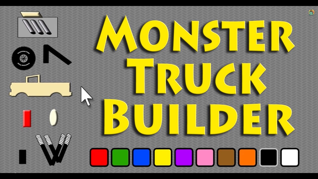 Vids4kids.tv - Monster Truck Builder For Kids - YouTube