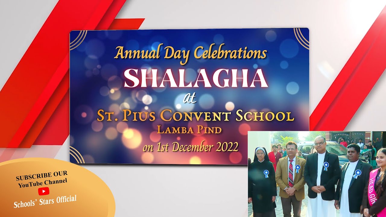 Annual Day Celebrations - Shalagha at St. Pius Convent School, Lamba ...
