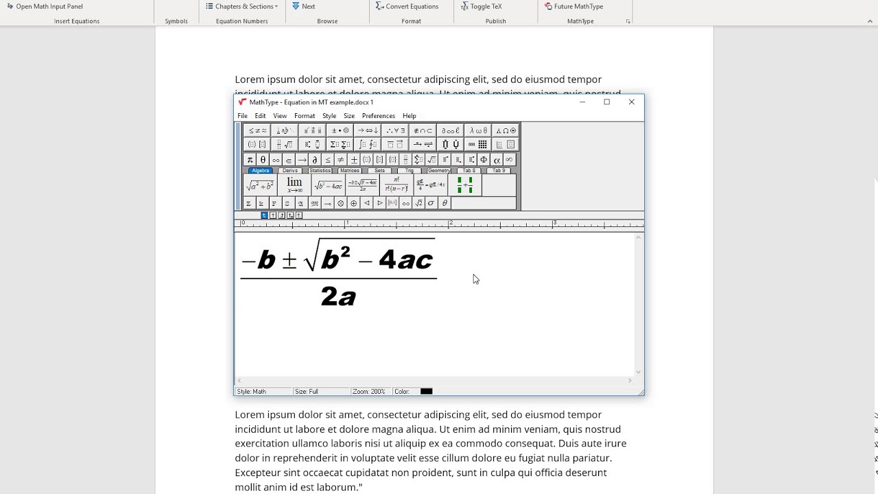Saving MathType Equation Preferences - YouTube