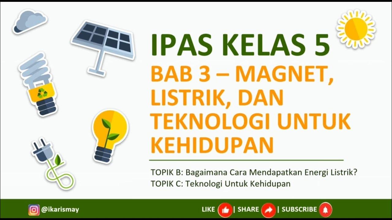 IPAS Kelas 5-Bab 3 Magnet, Listrik, dan Teknologi Untuk Kehidupan | Topikk B & C | Kurikulum ...