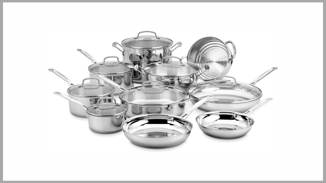 Cuisinart 17-Piece Cookware Set, Chef's Classic Steel Collection 77-17N ...