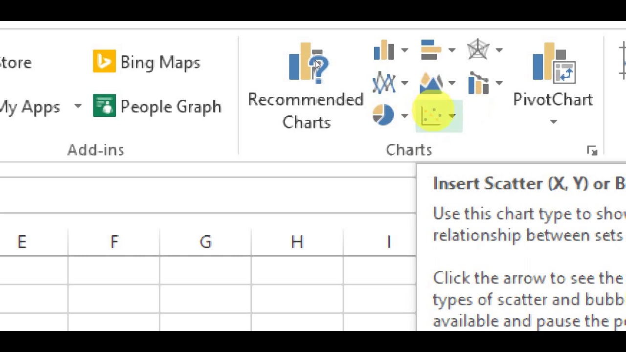 The Scatterplot for Simple Linear Regression in Microsoft Excel 2013 - YouTube