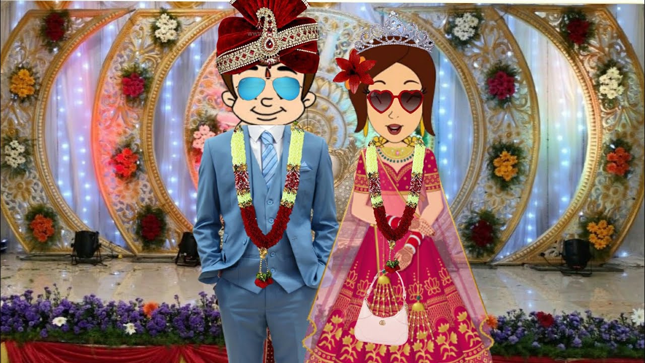 Chota Bheem or Indumati ki Shadi ki Funny Bridal Makeup Comedy Cartoon ...