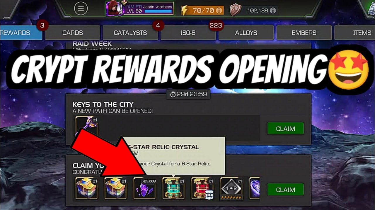 Road to the Crypt rewards opening 😵‍💫- Marvel Contest of Champions ...