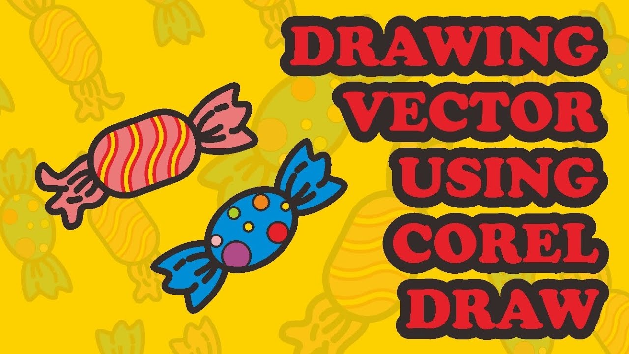 how to draw vector carto candy easy using corel draw - YouTube