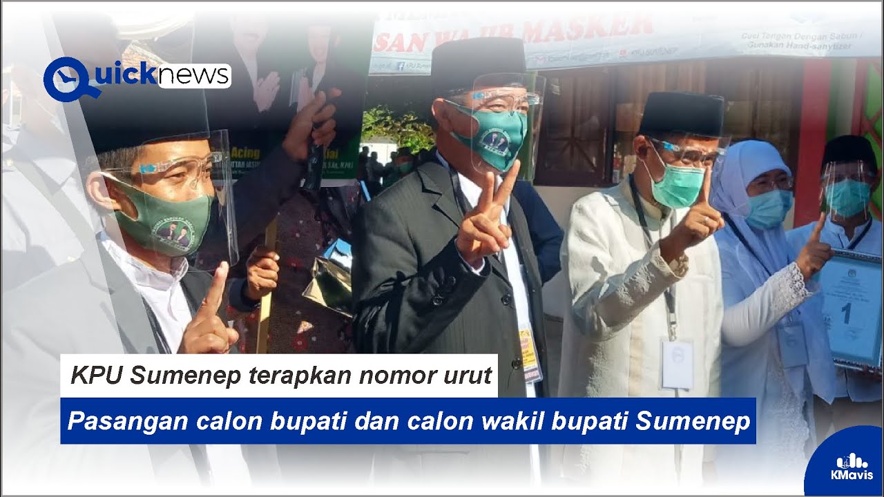 KPU Sumenep tetapkan nomor urut pasangan calon bupati dan calon wakil ...