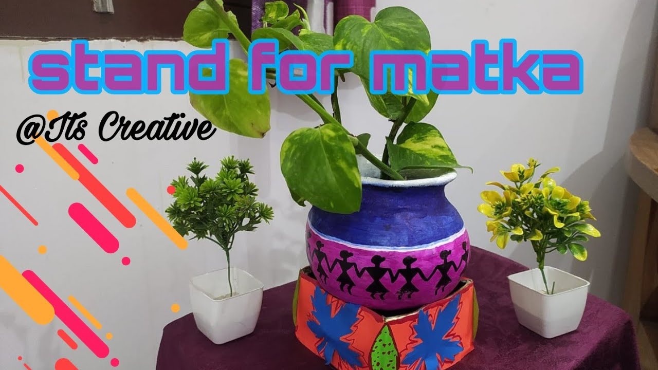 Stand for matka DIY 😍/how to make stand for matka/diy home decor/matka ...